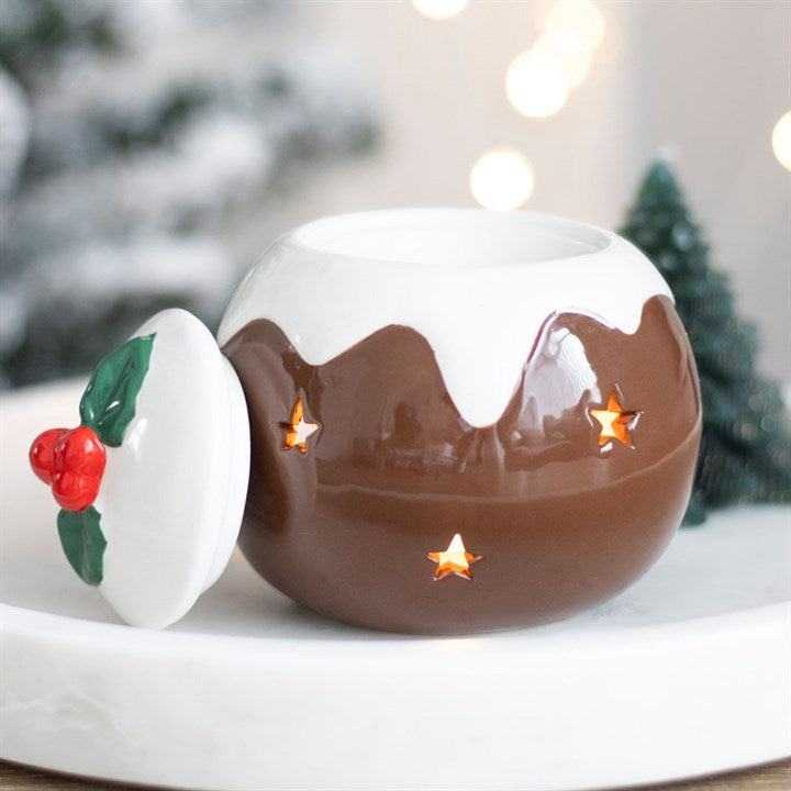 Christmas Pudding Wax Melt Burner | Christmas Wax Melt Burner – Lunar ...